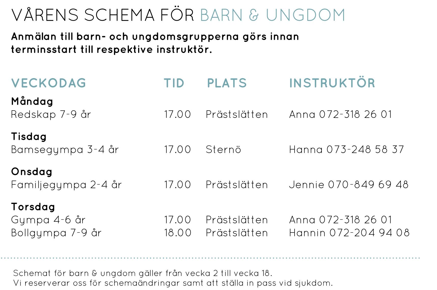 Vårens pass 2017 - Gymmix Karlshamn